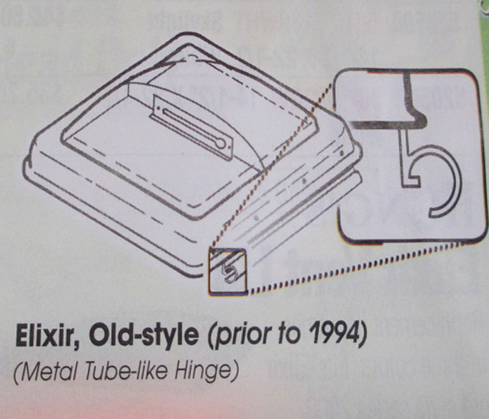 Vent Lid Replacement – Elixir (old style prior 1994) 14” x 14” (White ...